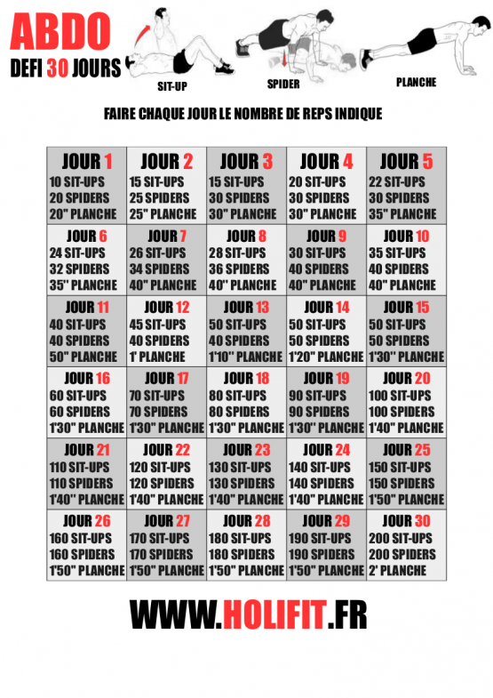 DEFI 30 JOURS - HOLIFIT